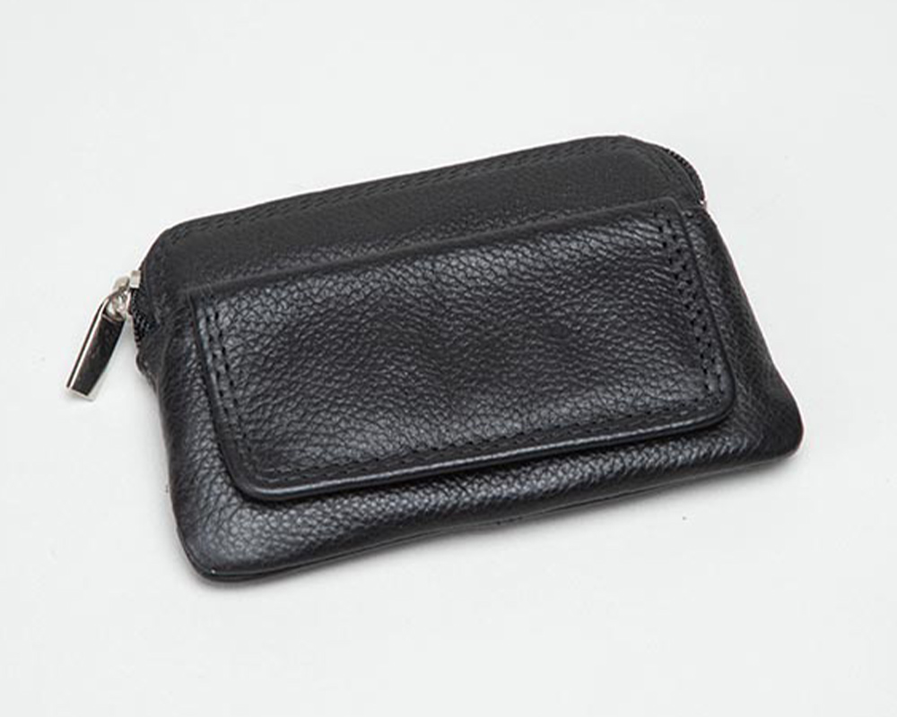 Ladies' Black Coin Purse in Dream Leather - The Leather Locker