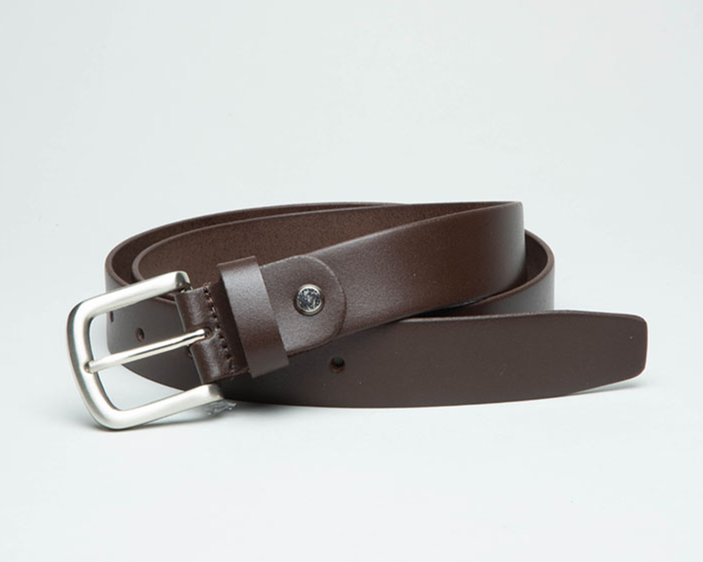 Mens 30mm Dark Brown Split Hide Leather Belt - The Leather Locker